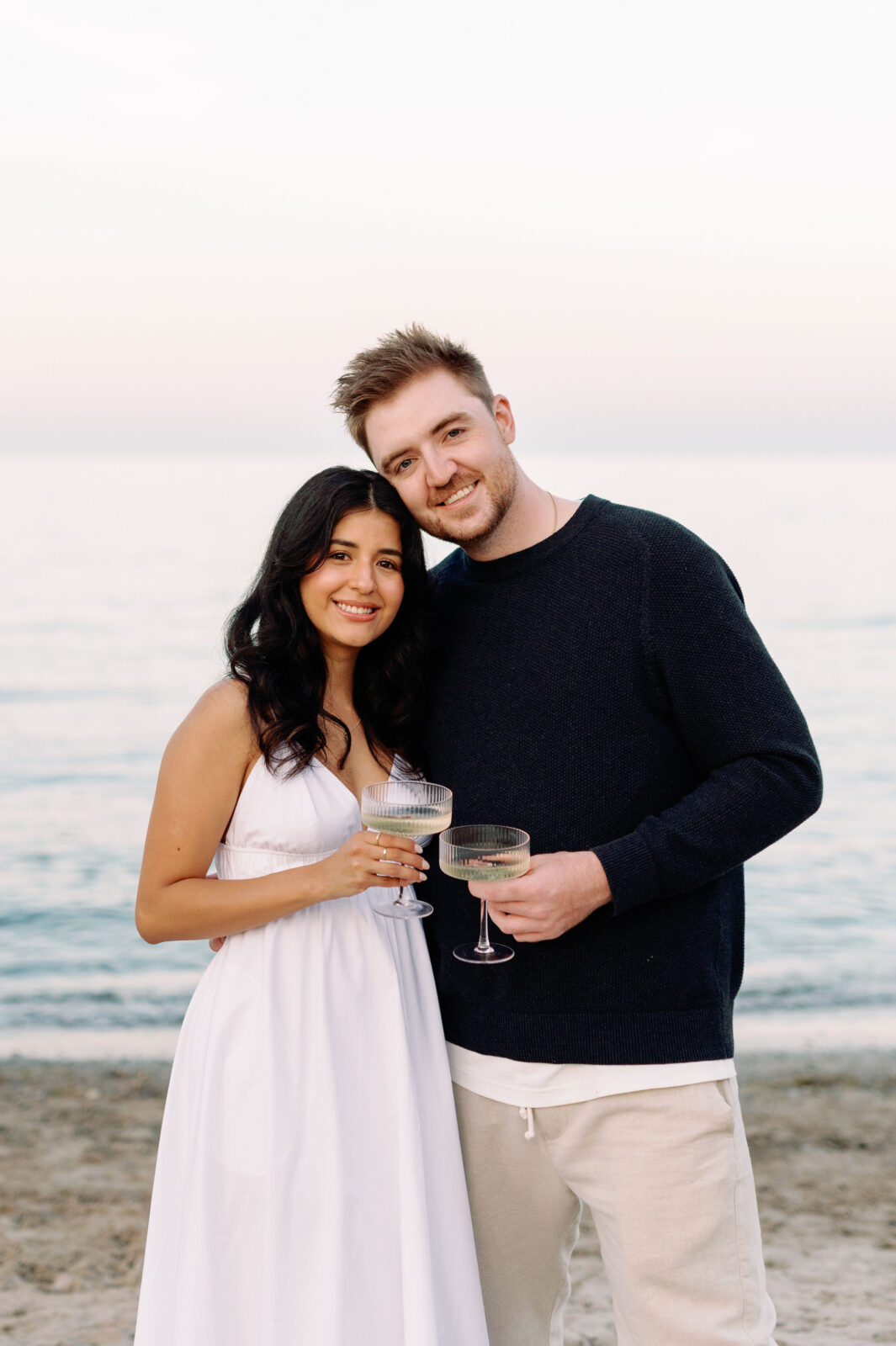Sunset Toronto Beach Engagement - Jacqueline James Photography