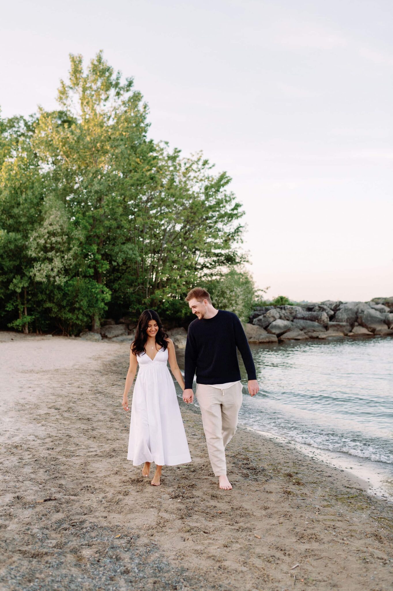 Sunset Toronto Beach Engagement - Jacqueline James Photography