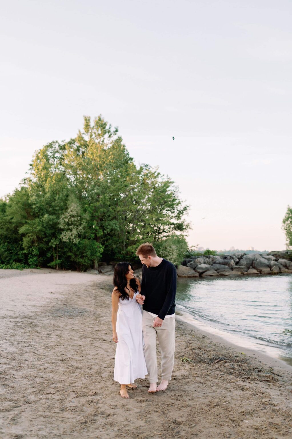 Sunset Toronto Beach Engagement - Jacqueline James Photography